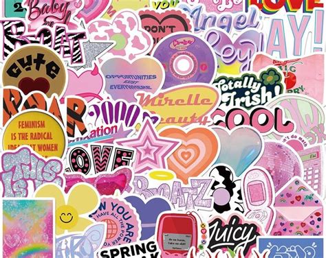 Y2k Aesthetic Sticker Pack Etsy