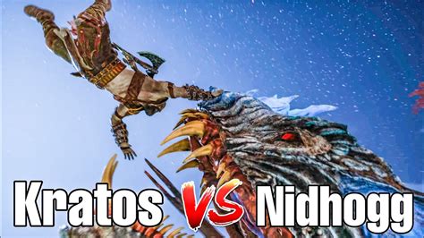God Of War Ragnarok Nidhogg Boss Fight 4k 60fps Youtube