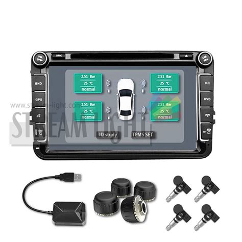 USB Intelligent Built In External Sensors Tire Pressure Monitoring System TPMS Match For All