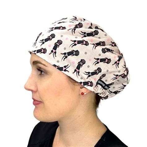 Weenies In Bikinis Scrub Cap Cute Dachshund Euro Style Cap