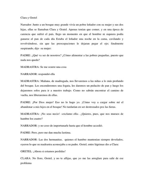 Guión Hansel Y Gretel Pdf Naturaleza