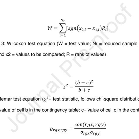 Chi Square Test Equation í µí¼ 2 Pearsons Cumulative Test Download Scientific Diagram