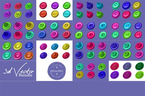 3d Geometric Vector Shape Bundle Set