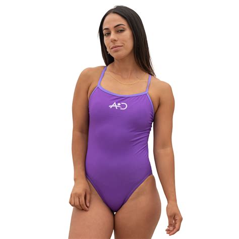Traje De BaÑo Mujer Pro Morado Akuadomswim