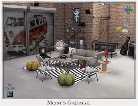 Mom S Garage Living Room Set By Chicklet For The Sims 4 Spring4sims
