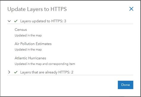 updating web map layers to use