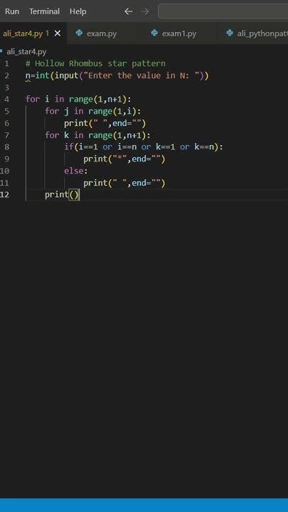 😱😱brilliant Pattern In Python Coding Youtubeshorts Shorts Youtube
