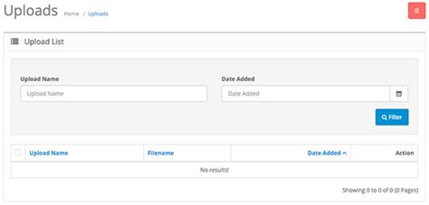 Uploads Opencart Documentation