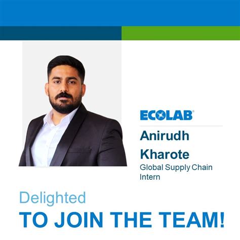 Eclteam Ecolab Intern Siom Globalsupplychain Anirudh Kharote 98 Comments