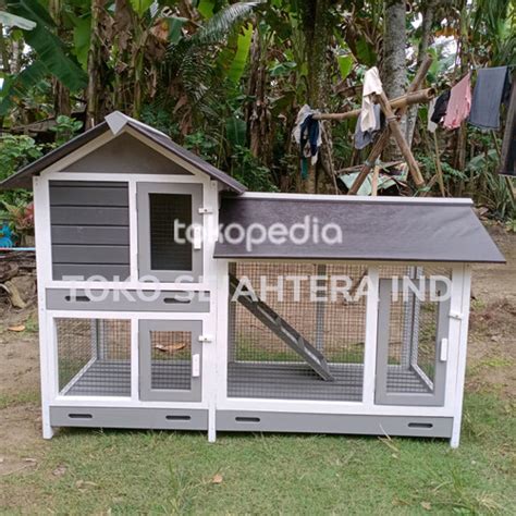 Jual Kandang Kelinci Besar Lntai Murah Bhan Kayu Elegan Minimalis Outdoor Jakarta Timur