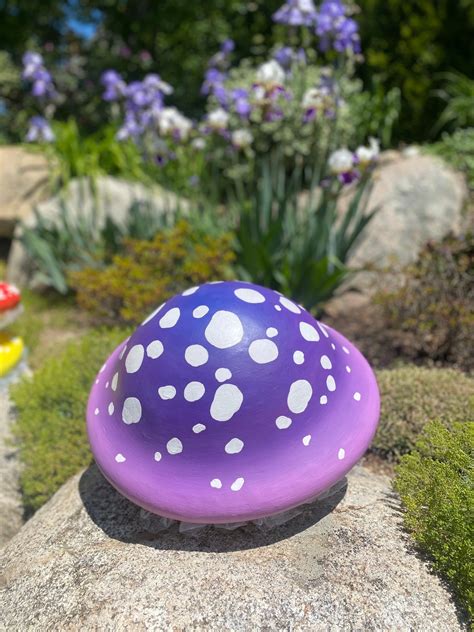 Big Purple Mushroom Faerie Hat Paper Mache Fantasy Cosplay Forest