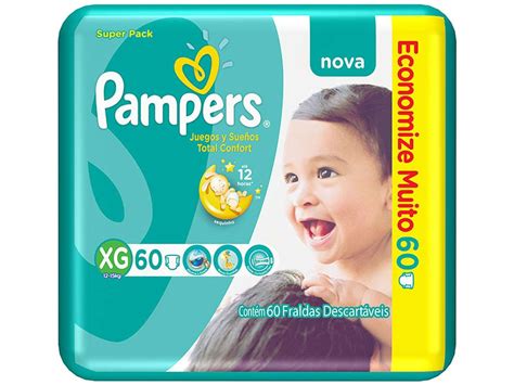 Fralda Pampers Total Confort Super Xg 60 Unidades Fralda Descartável
