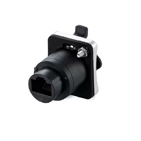 Yt Rj45 Female Socket Dual Port Metal Panel Ethernet Connector Ip67