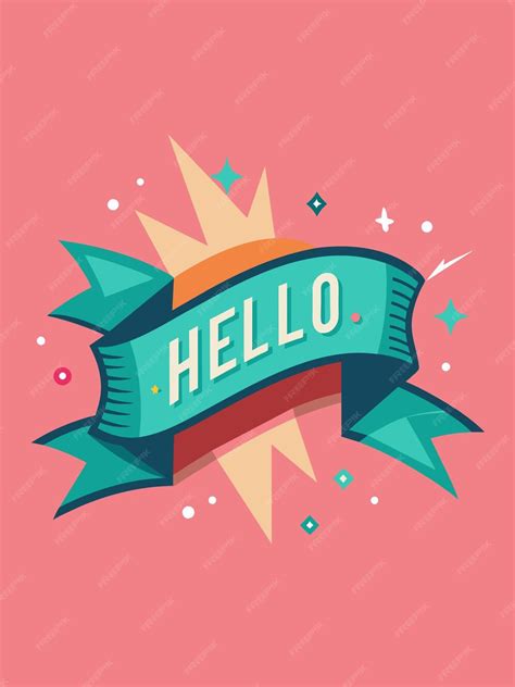 Premium Vector | Hello vector graphics illustration EPS source file format lossless scaling icon ...