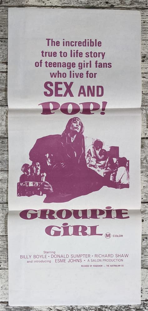 Lot Groupie Girl Australian Daybill Movie Poster