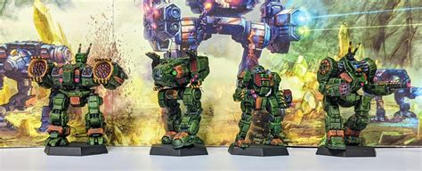 2nd Lyran Regulars Fire Support Lance Complete Rbattletech