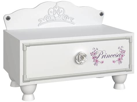 Criado Mudo Infantil 1 Gaveta Pura Magia Princesas Disney Belle