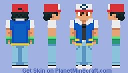 Ash Ketchum True To Cartoon Minecraft Skin