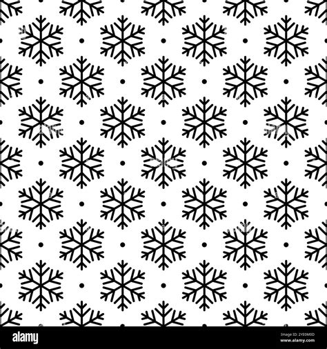 Snowflake Seamless Pattern Repeating Snowflakes Patterns Winter