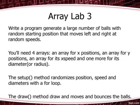 Lecture 10 Arrays Ap Computer Science Principles Ppt Download