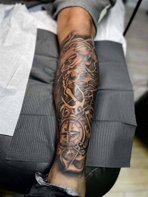Tattoos By Kintoz Zeus Leg Piece Leg Tattoo Men Cool Tattoos For