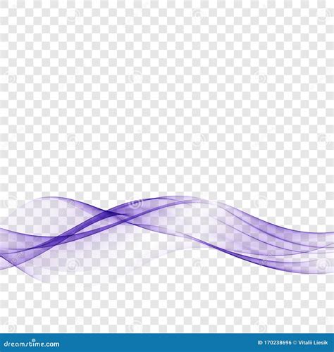 Abstract Smooth Color Wave Vector Curve Flow Blue Motion Illustration Smoke Design Vector