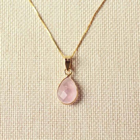 Rozenkwarts Ketting 925 Zilver Goud Verguld SELINU Natuursieraad
