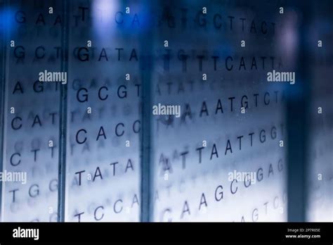 Capital Letter Code Matrix Written On Different Translucent Glass Boards In A Row Abstract Scene