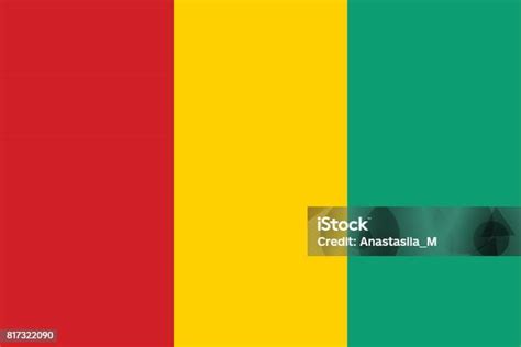 Bendera Negara Datar Nasional Guinea Ilustrasi Stok Unduh Gambar