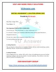 MGT301 Assignment 1 Solution Spring 2022 1 Pdf VISIT ANY MORE FREELY