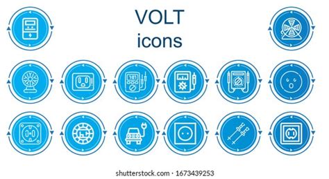 Editable Volt Icons Web Mobile Stock Vector Royalty Free