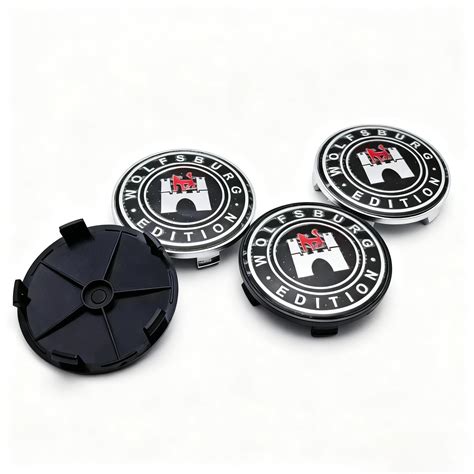 4 Uds Wolfsburg Logo Emblema Tapas Centrales De Rueda De Coche 68mm 63mm Tapacubos De Ruedas