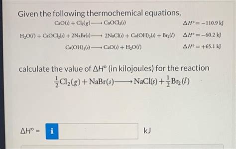 Solved Given The Following Thermochemical Equations Chegg