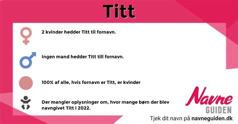 Titt Statistik Betydning Popularitet Navneguiden Din Guide Til