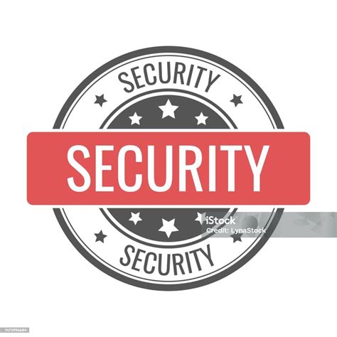Security Stamp Seal Vector Badge Icon Template Illustration Isolated On