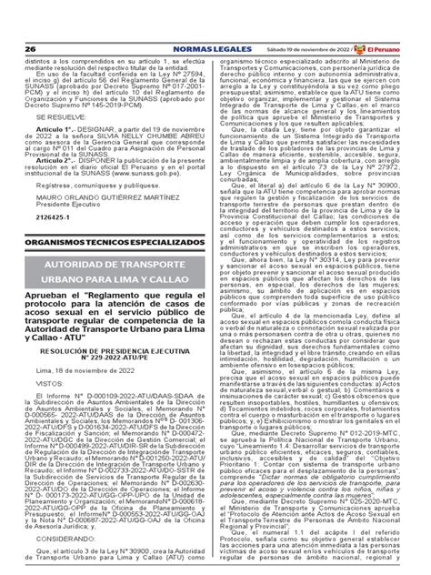 Autoridad De Transporte Urbano Para Lima Y Callao Normas Legales Pdf