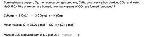Solved Burning In Pure Oxygen O2 The Hydrocarbon Gas