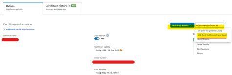 Merge Signed Request In Azure Key Vault With Digicert Certificate Files Microsoft Qanda