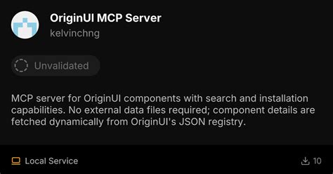 Originui Mcp Server Mcp Servers Lobehub