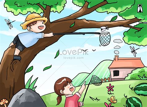 夏天插畫圖片素材 Psd圖片尺寸4110 × 3000px 高清圖案400168263