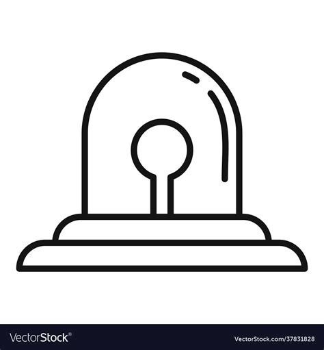 Security Service Flasher Icon Outline Style Vector Image