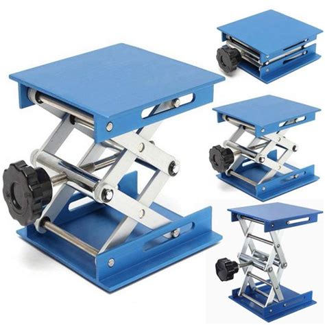 Sriwen 2pcs 4inch Aluminum Alloy Laboratory Jack Scissor Lift Platform