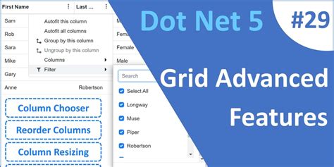 Aspnet Core Blazor Grid Column Advanced Features Dev Community