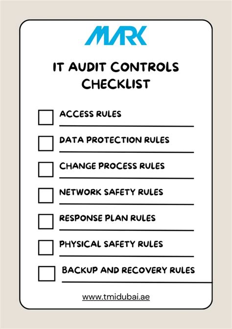 What Are The It Audit Controls Checklist Tmi Dubai