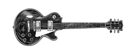 Classic Pinup Guitar With Detailed Strings Vector Illustration Pinup