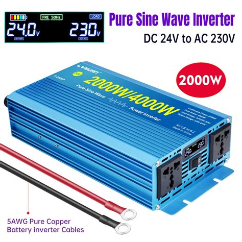 LVYUAN Pure Sine Wave Inverter DC 12V 24V To AC 220V 3000W 4000W Peak