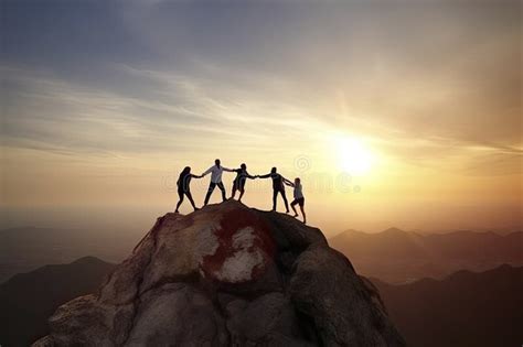Teamwork To Help Success Together Leadership To Lead Team To Achieve