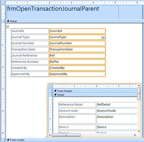 Simple Access Visual Basic Application Modifying The Journal Entry Form