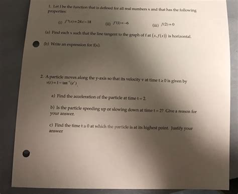 Solved Let F Be The Function That Is Defined For All Real Chegg
