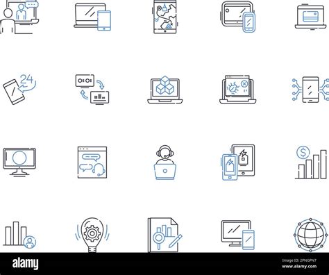 Corporate Strategy Line Icons Collection Alignment Analysis Approach